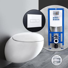 Laufen IL BAGNO ALESSI One Komplett-SET Wand-WC mit neeos Vorwandelement,, H8209714000001+16601WH#SET,