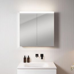 neoro n50 | n50T46 Spiegelschrank B: 80 cm mit 2 T&uuml;ren, mit Beleuchtung, BN0473MI,