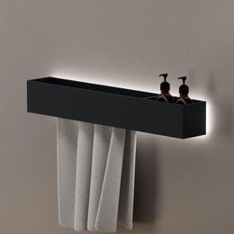 Viverso AGA Design U Badaccessoire-Set inkl. Beleuchtung f&uuml;r Wannenanlage, AGA-BW80LED-BM,