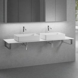 neoro n50 Slim-Konsolenplatte B: 180 cm mit 2 Waschtischen B: 58 cm wei&szlig; matt,, 2#BN0065WM+BN0409WM+BN0506WM+2#BN000003+2#BN000001,