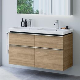 evineo ineo4 Unterschrank B: 118 cm, 4 Ausz&uuml;ge, mit Griff, f&uuml;r Villeroy & Boch Avento Doppelwaschtisch,, BE0811OA,