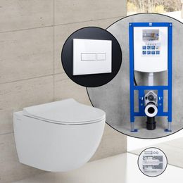 Vitra Sento Komplett-SET Wand-WC mit neeos Vorwandelement,, 7748B403-0075+16601WH#SET,