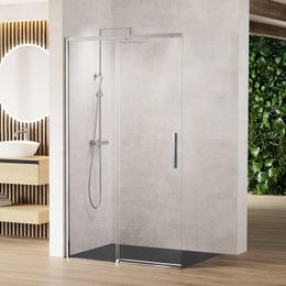rivea Dia Schiebet&uuml;r 2-teilig f&uuml;r Eckeinstieg, Seitenwand oder Nische B: 120 H: 200 cm, Anschlag links, BR0612CR,