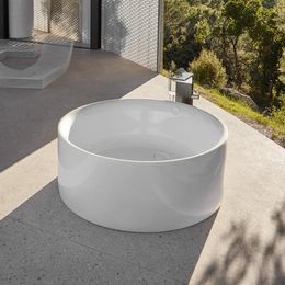 Bette Pond Silhouette freistehende Badewanne, rund, 6045-000CFXXS,PLUS+B609-000,