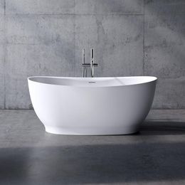 neoro n50 freistehende Badewanne L: 150 B: 76 H: 60 cm, mit pflegeleichter Oberfl&auml;che, BN0007WM,