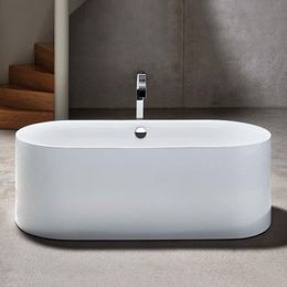 Bette Lux Oval Silhouette freistehende Badewanne, oval, 3465-000CFXXS,PLUS+B601-901,