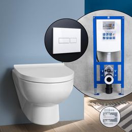 Duravit No.1 Compact Komplett-SET Wand-WC mit neeos Vorwandelement,, 2575090000+16601WH#SET,