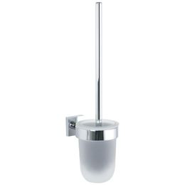 Bravat Quaruna WC-Wandgarnitur mit Tropfschale aus satiniertem Glas