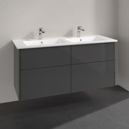 Villeroy & Boch Villeroy & Boch Finero Waschtischunterschrank 130 cm mit Doppelwaschtisch, 4 Auszüge