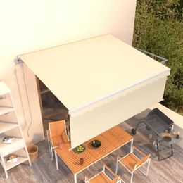 vidaXL Markise Automatisch Einziehbar mit Volant 4x3 m Creme