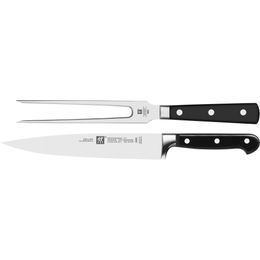 Messer-Set Zwilling "Pro", silber (edelstahlfarben), Edelstahl 18/10, Kochmesser-Sets, Edelstahl 18/10, aus einem Stück geschmiedet