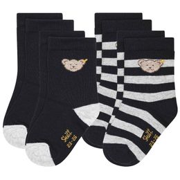 Steiff Collection Socken M&auml;dchen Gr&ouml;&szlig;e 31/34 beige / nachtblau / graumeliert