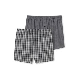 Schiesser Boxershorts Multipack Herren Gr&ouml;&szlig;e L anthrazit / graumeliert / wei&szlig;