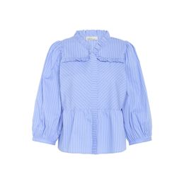 Karen Simonsen Karen By Simonsen Bluse 'Amy' Damen Gr&ouml;&szlig;e XXL himmelblau / wei&szlig;