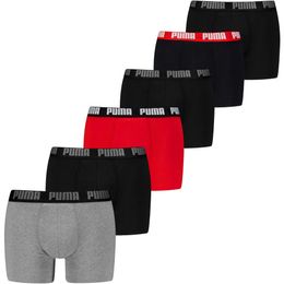 Puma Trunks 'Everyday' Herren Gr&ouml;&szlig;e S graumeliert / rot / schwarz / wei&szlig;