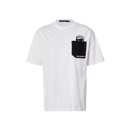 K by KARL LAGERFELD Karl Lagerfeld T-Shirt 'Ikon Peek-A-Boo' Herren Gr&ouml;&szlig;e XL schwarz / wei&szlig;