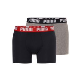 Puma Boxer shorts male size S Grey / Blood red / Black / White