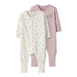 name it Pajamas girl size 56 Blue / Dusky pink / Wool white