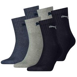 Puma Sportsocken Damen Gr&ouml;&szlig;e 43/46 blaumeliert / graumeliert / petrol / schwarz
