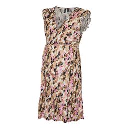 Vero Moda Maternity Umstand Kleid 'VMMEasy' Damen Gr&ouml;&szlig;e 40 hellbraun / orchidee / schwarz / offwhite Sommerkleid