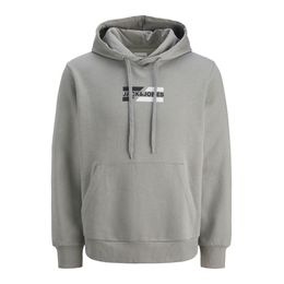 Jack & Jones Jack & Jones Sweatshirt 'JJECorp' Herren Gr&ouml;&szlig;e M grau / schwarz / wei&szlig;