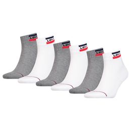 Levi's Levi's Sportsocken Damen Gr&ouml;&szlig;e 39/42 grau / rot / schwarz / wei&szlig;