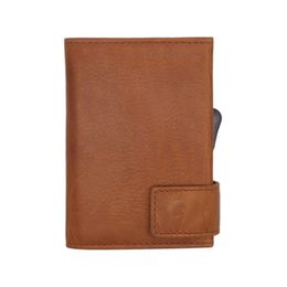 SecWaL 2 Kreditkartenetui Geldbörse RFID Leder 9 cm in cognac | Gr.: onesize