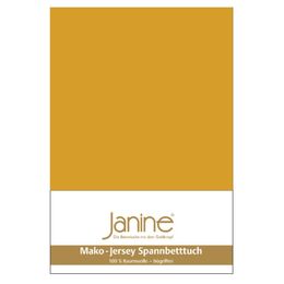 Janine Spannbetttuch Mako Feinjersey 5007 in honiggold | Gr.: 140 x 200