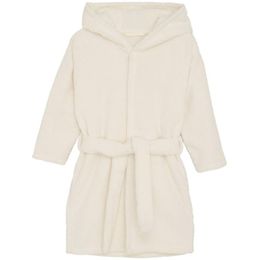 Pippi Babywear Bademantel "Hooded Bath Robe" in Wei&szlig; | Gr.: 122/128