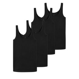 Schiesser Unterhemd 95/5 Organic Cotton in Schwarz | Gr.: 176