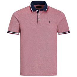 Jack & Jones Gro&szlig;e Gr&ouml;&szlig;en Jack&Jones Poloshirt mit Kontrastdetails Farbe rot Gr&ouml;&szlig;e: 8XL