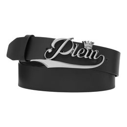 Philipp Plein G&uuml;rtel - G�rtel King Plein - Gr. 100 - in Schwarz - f&uuml;r Damen