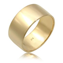 Elli Ringe - Ring Basic Bandring 375 Gelbgold - Gr. 52 MM - in Gold - f&uuml;r Damen