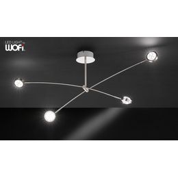 Wofi GAP Deckenleuchte LED Nickel-Matt, 8-flammig