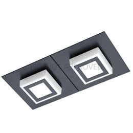 Eglo Leuchten Eglo MASIANO Deckenleuchte LED Schwarz, 2-flammig