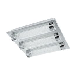 Eglo Leuchten Eglo TOLORICO Deckenleuchte LED Chrom, Kristalloptik, 3-flammig