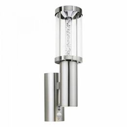Eglo Leuchten Eglo TRONO STICK Wandaussenleuchte Edelstahl, 1-flammig, Bewegungsmelder