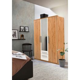 Kleiderschrank Priess, B:140cm H:195cm T:54cm, wei&szlig;, Holzwerkstoff, Jugendzimmer, Schr&auml;nke, in 3 Breiten