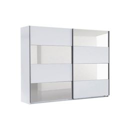 Schwebet&uuml;renschrank wimex, B:135cm H:210cm T:65cm, wei&szlig;, Schr&auml;nke, "Easy", mit Teilspiegel