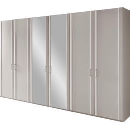 Dreht&uuml;renschrank Wiemann, B:295,2cm H:216cm T:58cm, wei&szlig;, Glas, Holzwerkstoff, Schr&auml;nke, "Bern", hochwertige Beschl&auml;ge inkl. T&uuml;rd&auml;mpfung