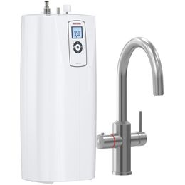 Stiebel Eltron Untertisch-Trinkwassersystem "Kochendwassergerät HOT 2.6 N Premium + 3in1 b gebürstet", weiß, Wasserbereitergeräte, Set mit