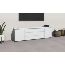 borchardt M&ouml;bel Lowboard BORCHARDT M&Ouml;BEL, wei&szlig;, Wohnzimmer, Sideboards, "San Diego", Breite 200 cm