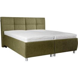 Stauraumbett Alina, B:178cm H:116cm L:217cm, gr&uuml;n, Struktur fein TCM (100% Polyester), Betten, "Nadina Comfort", inkl. Stauraum und Lattenrost, in