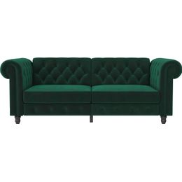 3-Sitzer DOREL HOME, B:236cm H:83cm T:87cm, grün, Veloursstoff 100% Polyester, Sofas, "Felix, Schlafsofa 236 cm, (Liegefläche 108x190cm),