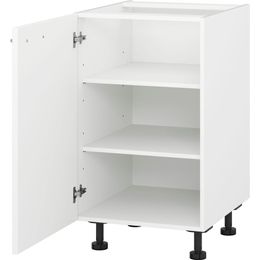 Unterschrank KOCHSTATION, B:40cm H:75cm T:56cm, weiß, Küche, Schränke, ""KS-Scafa" mit zwei Einlegeböden", in verschiedenen Breiten, wahlweise