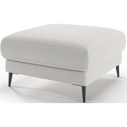 Polsterhocker Inosign, B:80cm H:44cm T:80cm, weiß, 95% Polyester, 5% Nylon, Hocker, "Downtown", passend zur Serie, auch in Cord