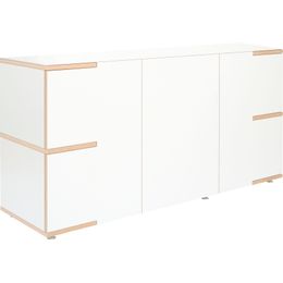 Mehrzweckschrank Tojo, B:150cm H:75cm T:40cm, weiß, MDF, Küche, Schränke, "stau"