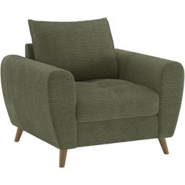 Sessel MR. COUCH, B:96cm H:71cm T:90cm, grün, Stripes (92% Polyester / 8% Nylon), Wohnzimmer, Sessel, "Blackburn II", Passend zu der Garnitur,