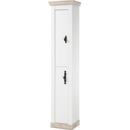 Hochschrank Home Affaire, B:42cm H:200cm T:35cm, weiß, FSC-zertifizierter Holzwerkstoff, Schränke, "Florenz, Badschrank im Landhausstil, Schrank mit