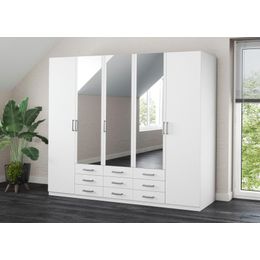 Kleiderschrank Priess, B:230cm H:193cm T:56cm, wei&szlig;, Holzwerkstoff, Ankleidezimmer, Schr&auml;nke, "Amsterdam", mit oder ohne LED-Beleuchtung